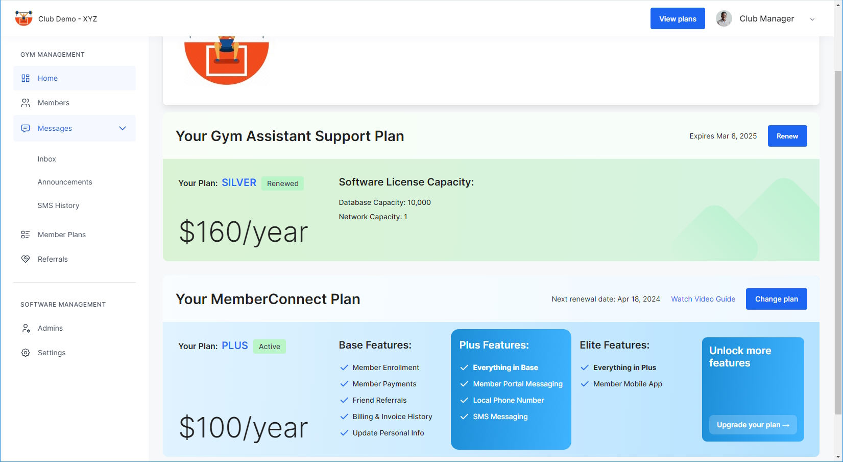 Gym Assistant MemberConnect